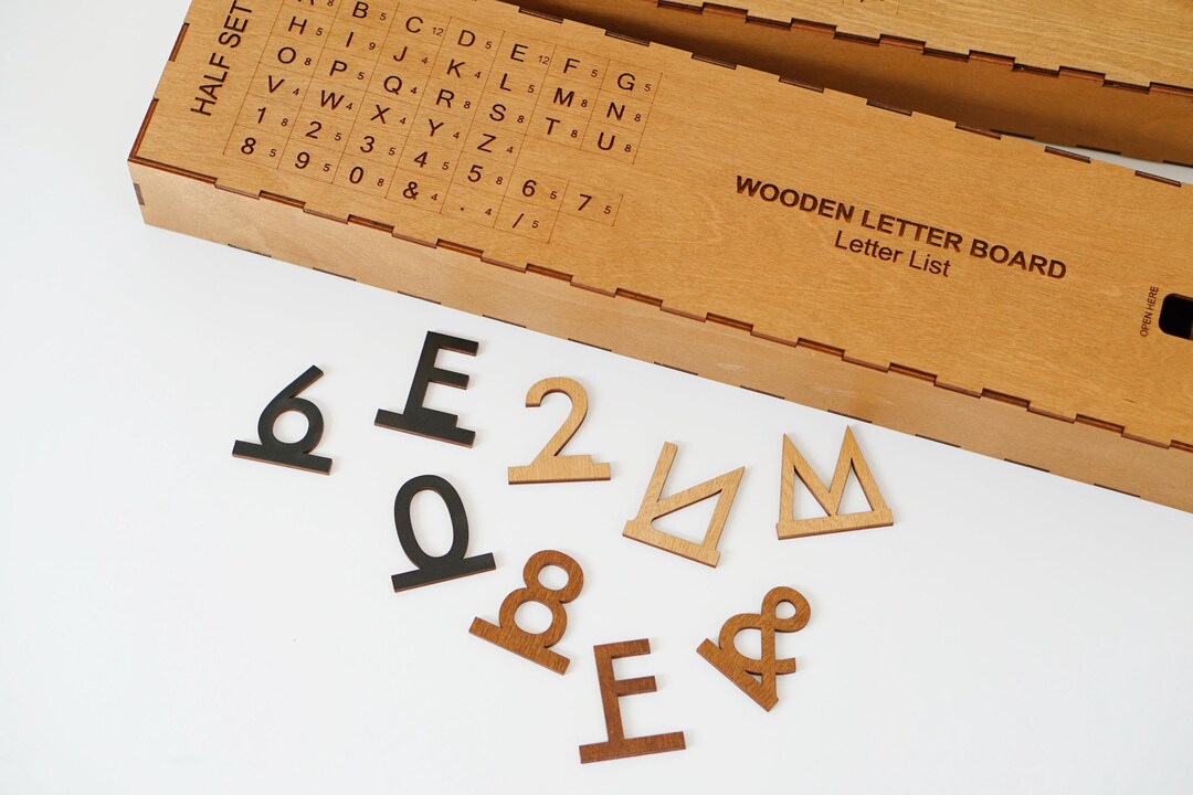 Wood Menu Board Letters: Birch Plywood or Acrylic, 45mm Height - Etsy