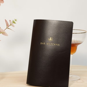 Custom Restaurant Menu, Leather Menu With Embosed Logo, Restaurant Menu ...