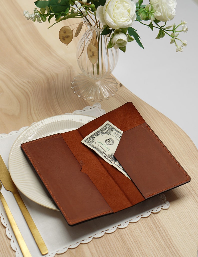 Personalized Leather Bill Holder: Vintage Restaurant Check Presenter - Etsy