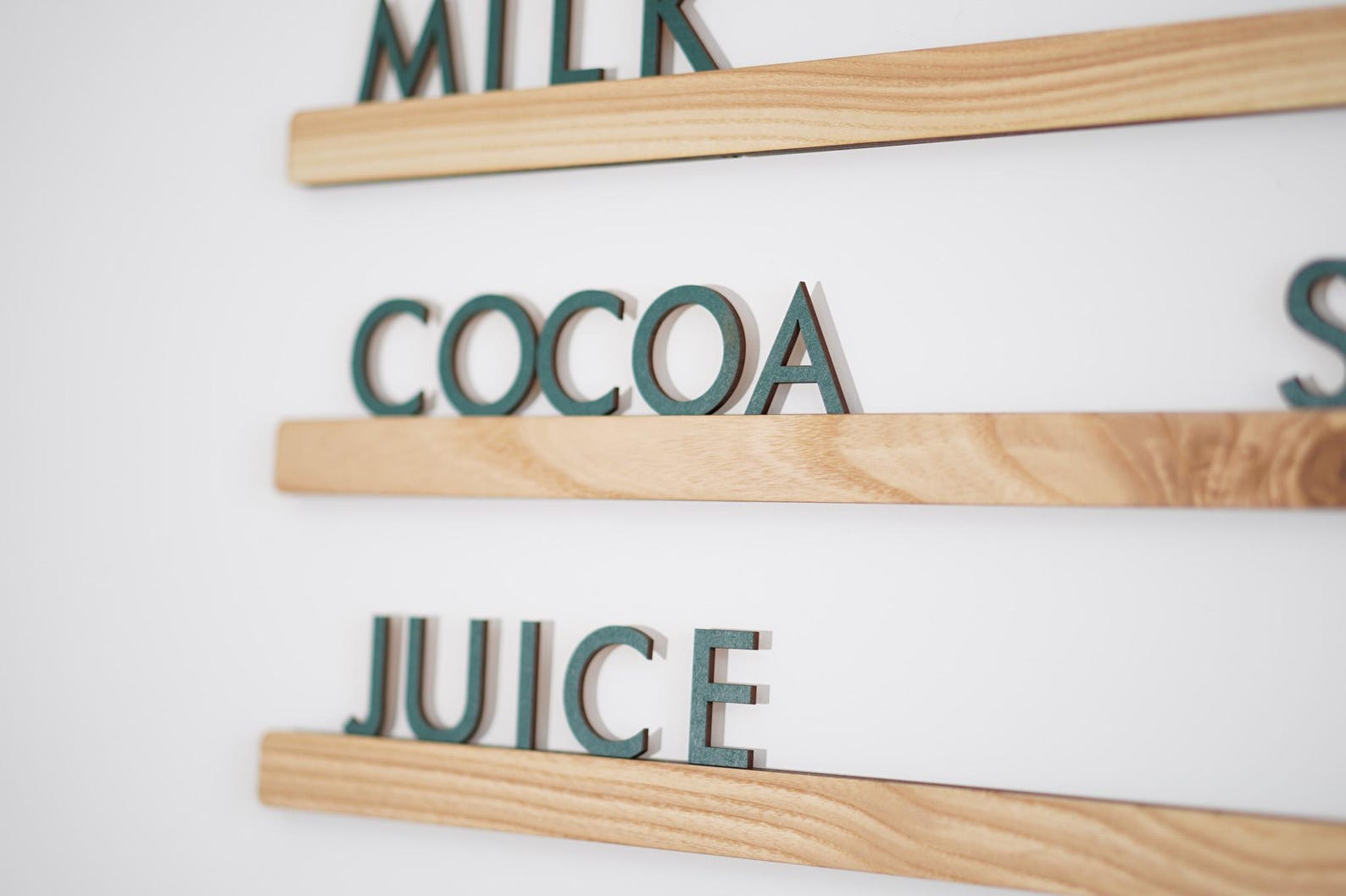 Wall Mounted Menu Board: Changeable Letter HDF Rails, Cafe Barbershop ...