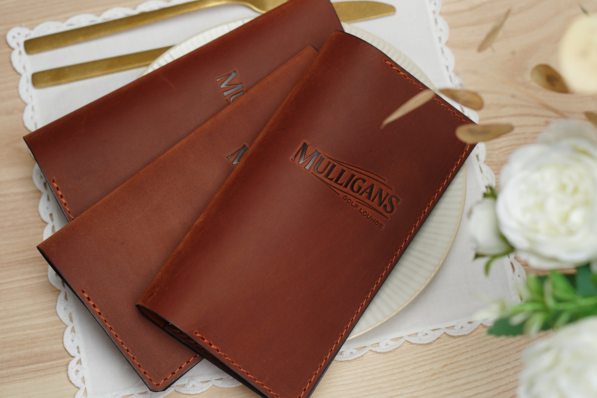 Personalized Leather Bill Holder: Vintage Restaurant Check Presenter - Etsy
