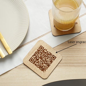 Personalized Wooden QR Code Sign: Restaurant Menu, Scan to View - Etsy