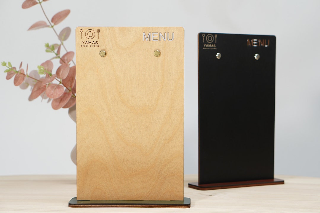 Wood Menu Board Stand, Restaurant Menu Holder, Custom Menu, Wood Menu ...