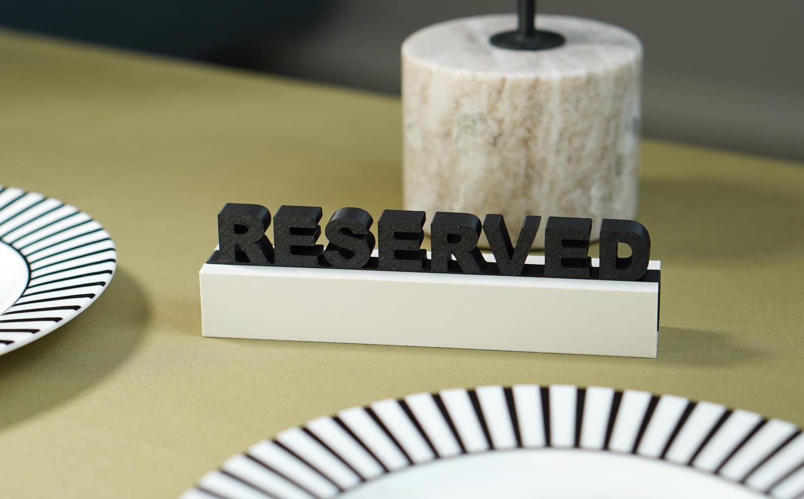 3D Printed Reserved Table Sign: Biodegradable PLA Plastic, Wedding ...