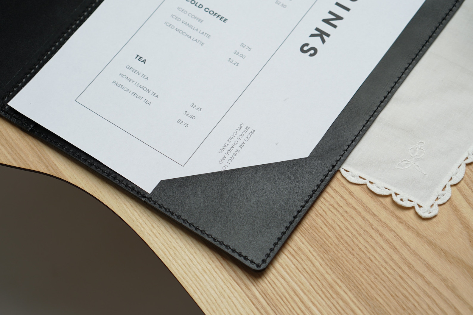 Custom Leather Menu Cover: Restaurant Menu Folder, A4 A5, Embossed Logo ...