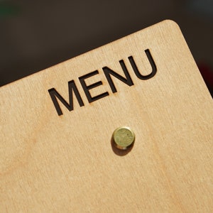 Custom Wood Menu Board Stand: Restaurant Tabletop Menu Holder - Etsy