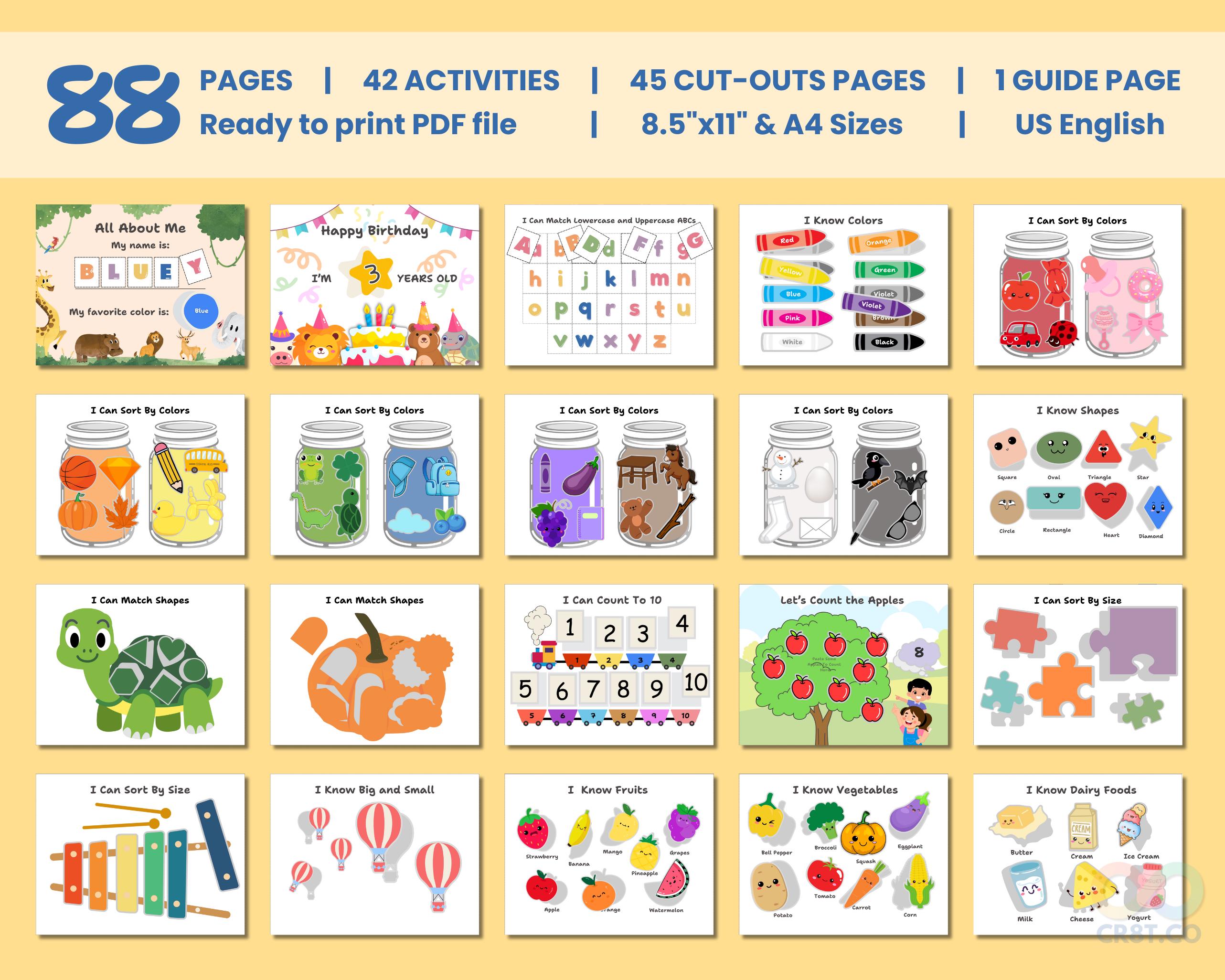 Busy Book, Boys, Learning is Fun, US, Toddler Learning Binder ...