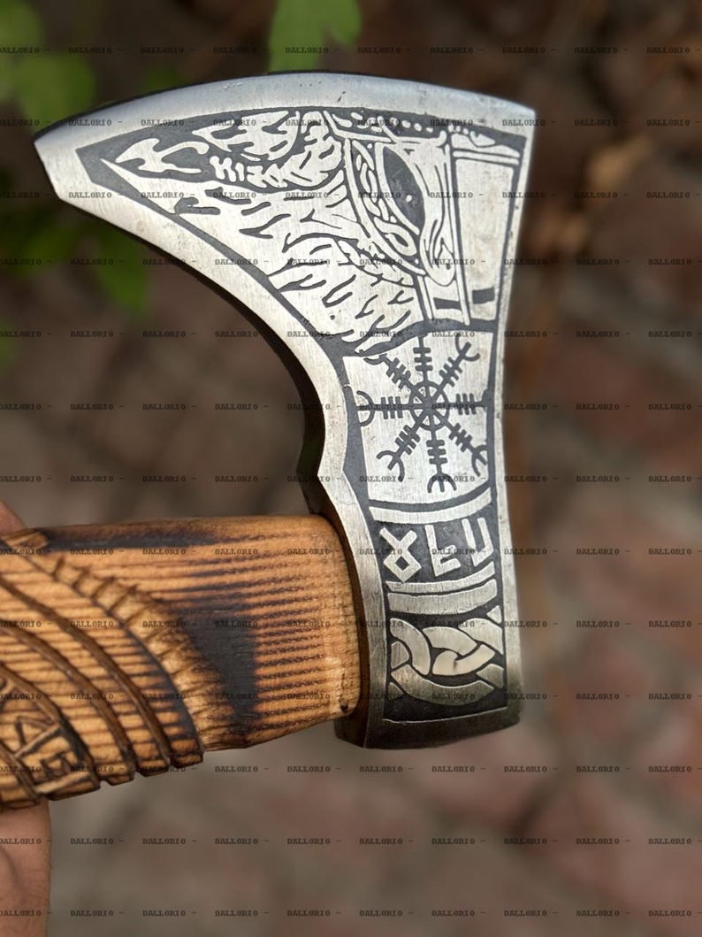 Handcrafted Viking Style Axe | Personalized Bearded Axe | Carbon Steel ...