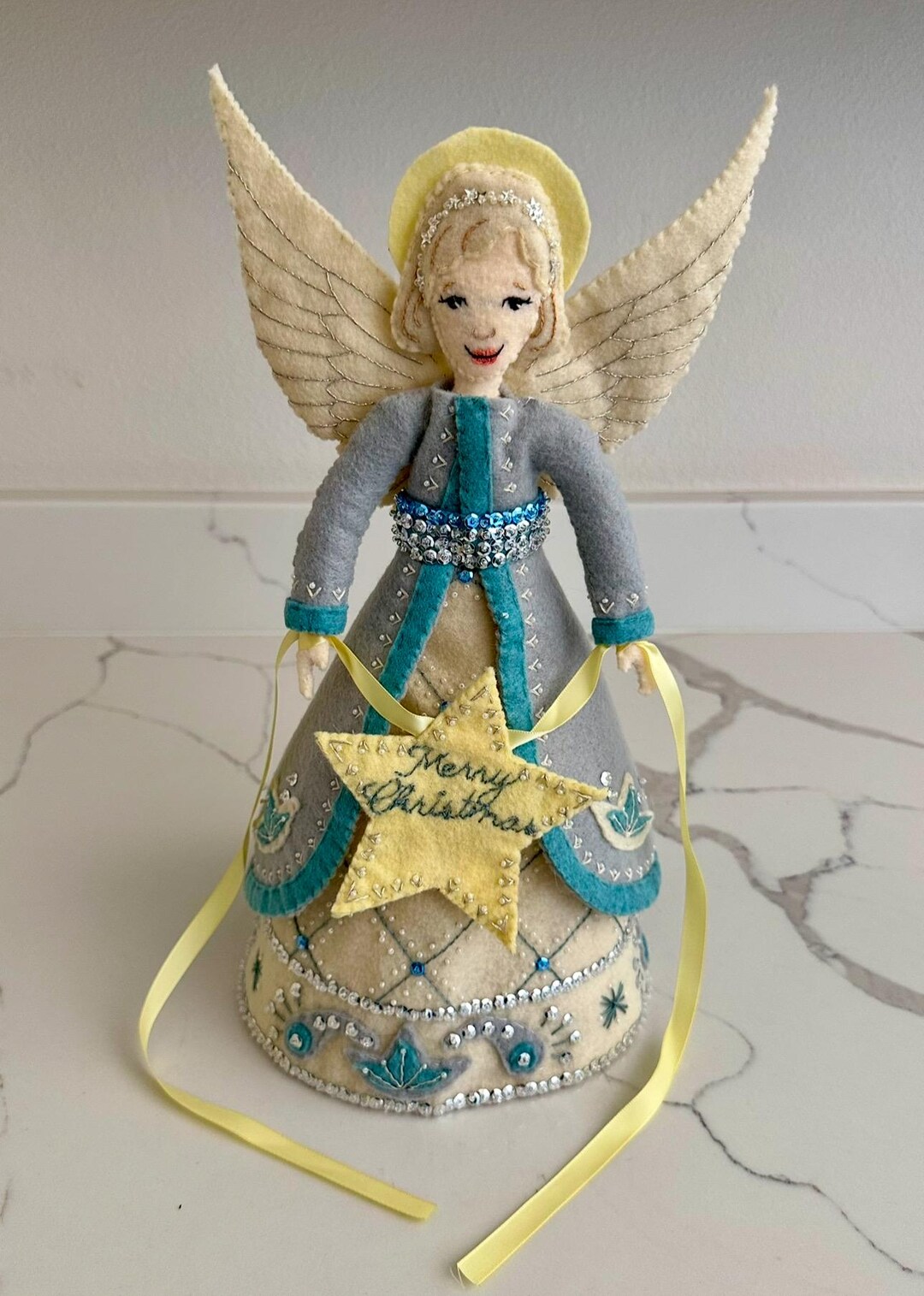 Finished Merrystockings Star Angel Tree Topper - Etsy