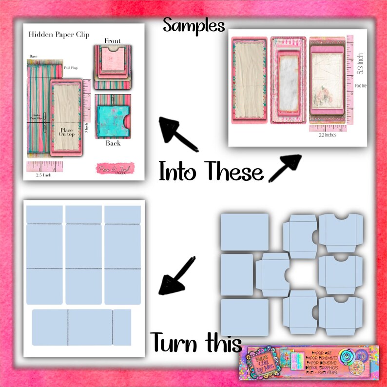 Hidden Paper Clip Templates Kit, Create Using Your Own Design Papers ...