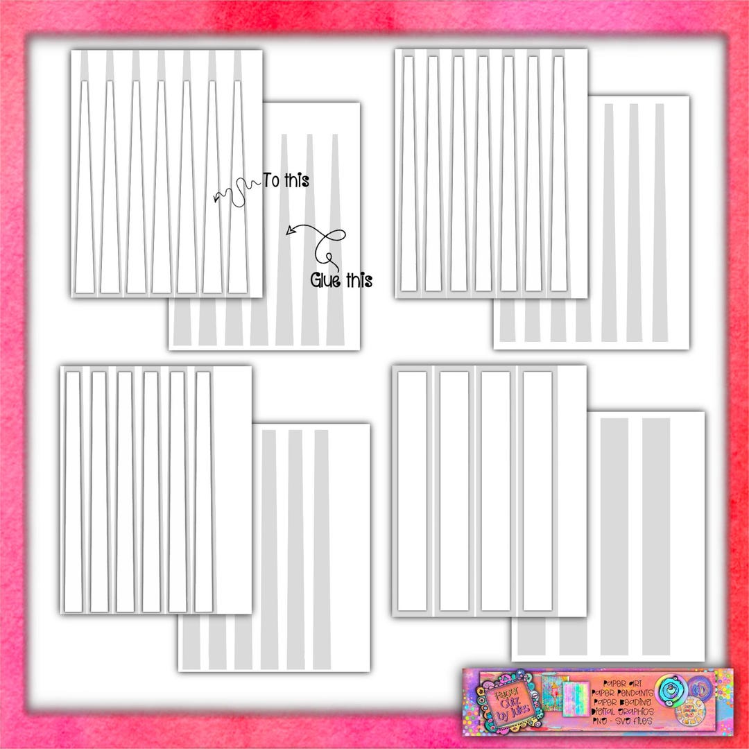 Layered Paper Bead Styles Outline & Solid SVG, Jpg,png, Pdf. Create ...