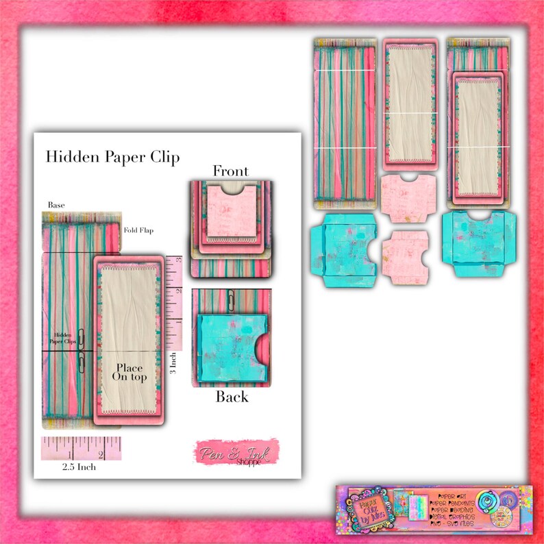 Hidden Paper Clip Templates Kit, Create Using Your Own Design Papers ...