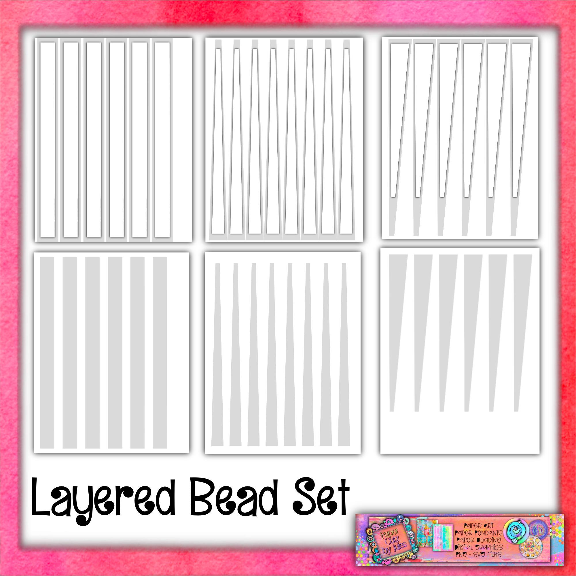 Layered Paper Bead Styles Outline & Solid SVG, Jpg,png, Pdf. Create ...