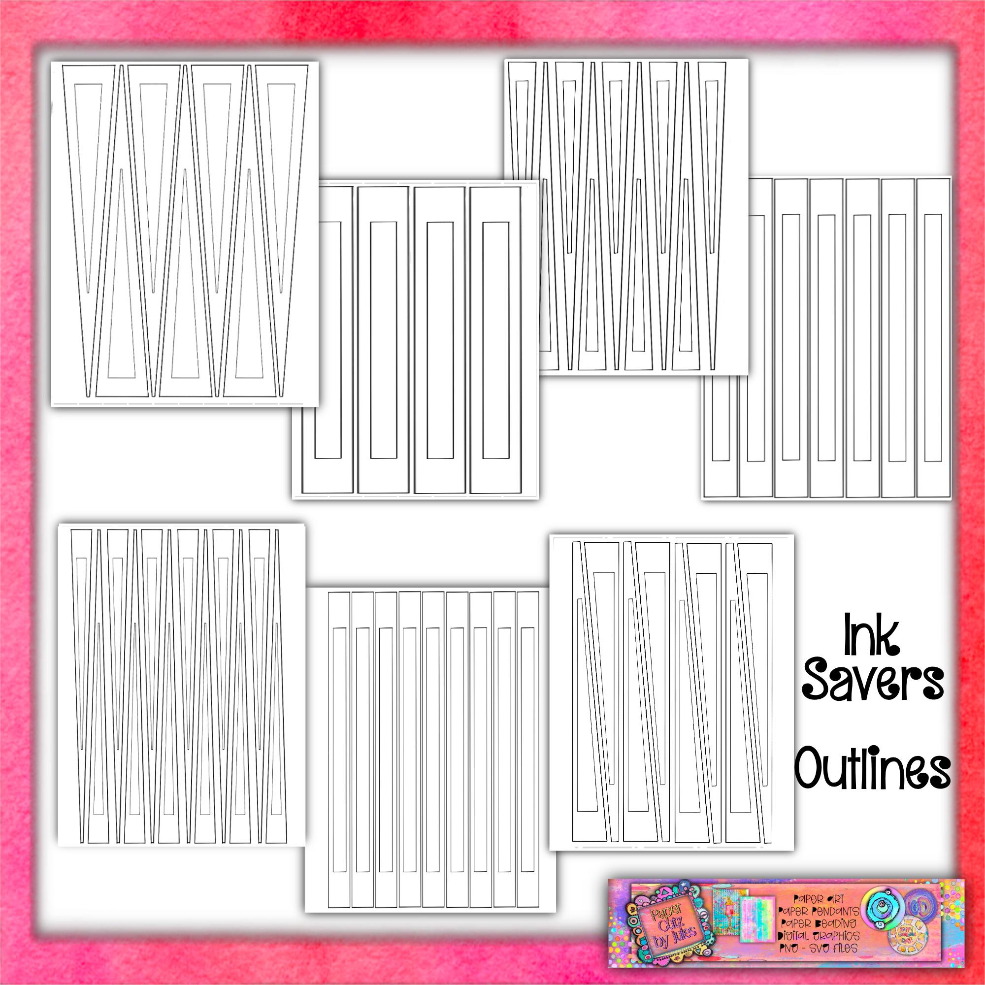 7 Paper Bead Styles Outline Ink Saver SVG, Jpg,png, Pdf. Create Your ...