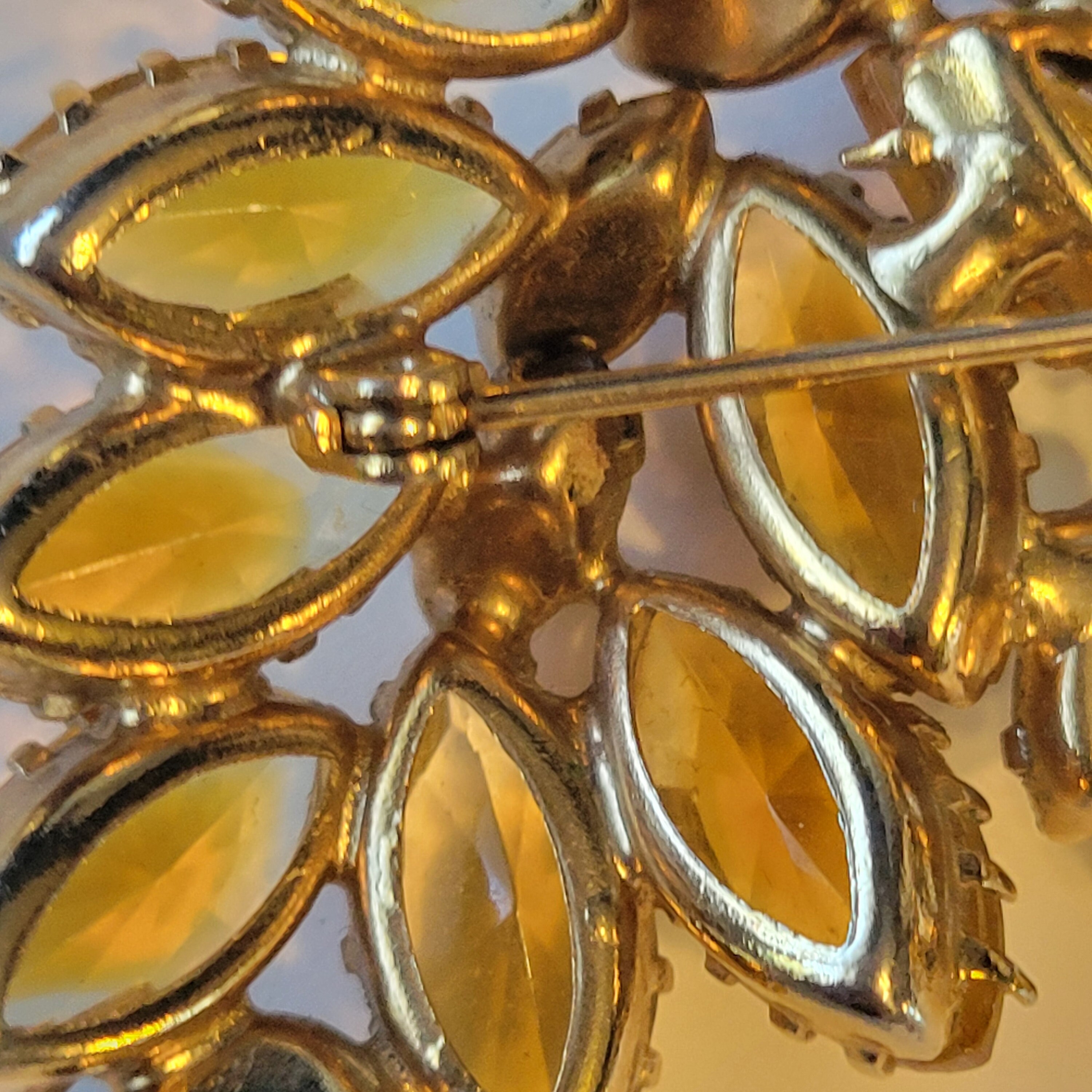 Vintage Juliana D & E Fall Colors Topaz, Orange, Amber Tone Rhinstone ...
