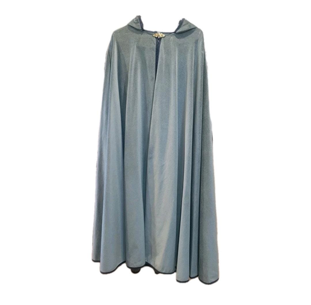 Ice Blue Elf Cosplay Cloak, LOTR Look, Medieval Cape, Handmade Sewn ...