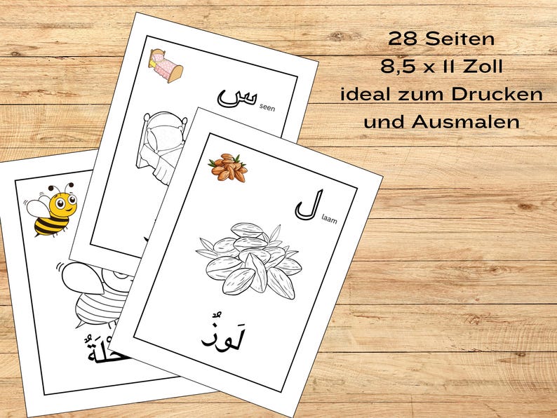 Arabic Alphabet Coloring Book - Digital Learning Resource PDF Format ...