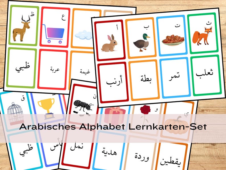 Arabic Alphabet Flashcards Set"arabic Alphabet Flashcards Set ...