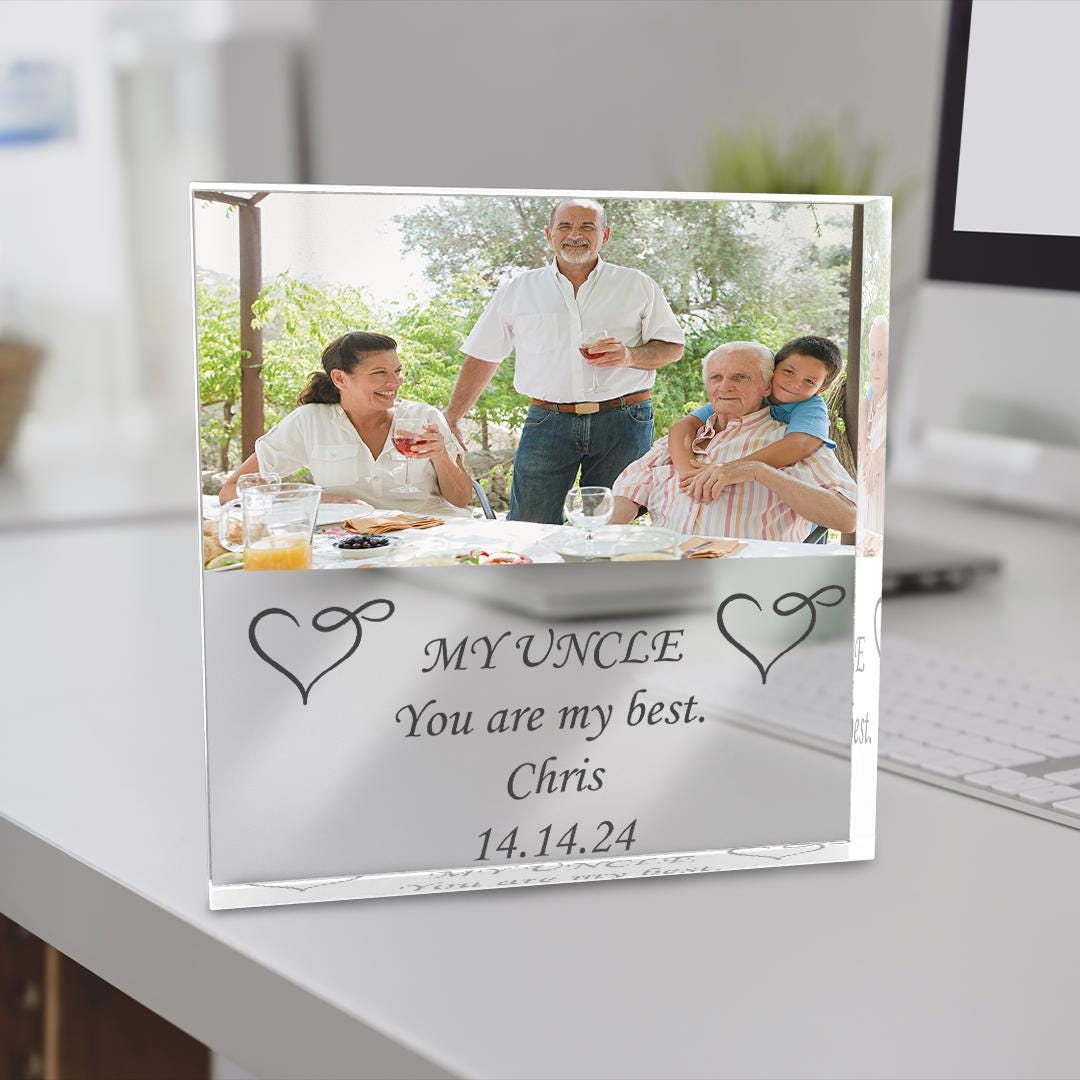 For Uncle Custom Personalized Acrylic Block, Acrylic Block Text, Home ...