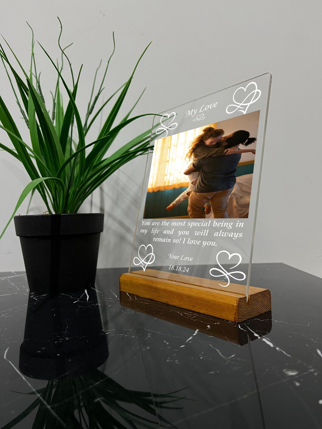 Personalized Couples Acrylic Frame, Personalized, Gift for Him, Gift ...