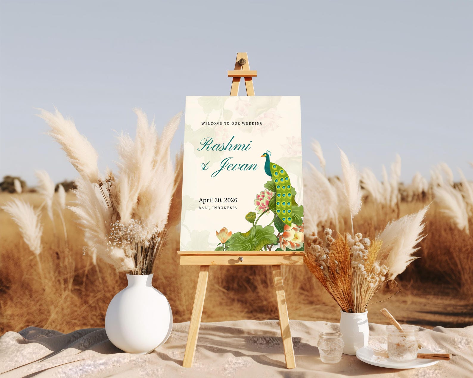 Indian Wedding Welcome Sign, Royal Mendhi Decor (digital Template) - Etsy