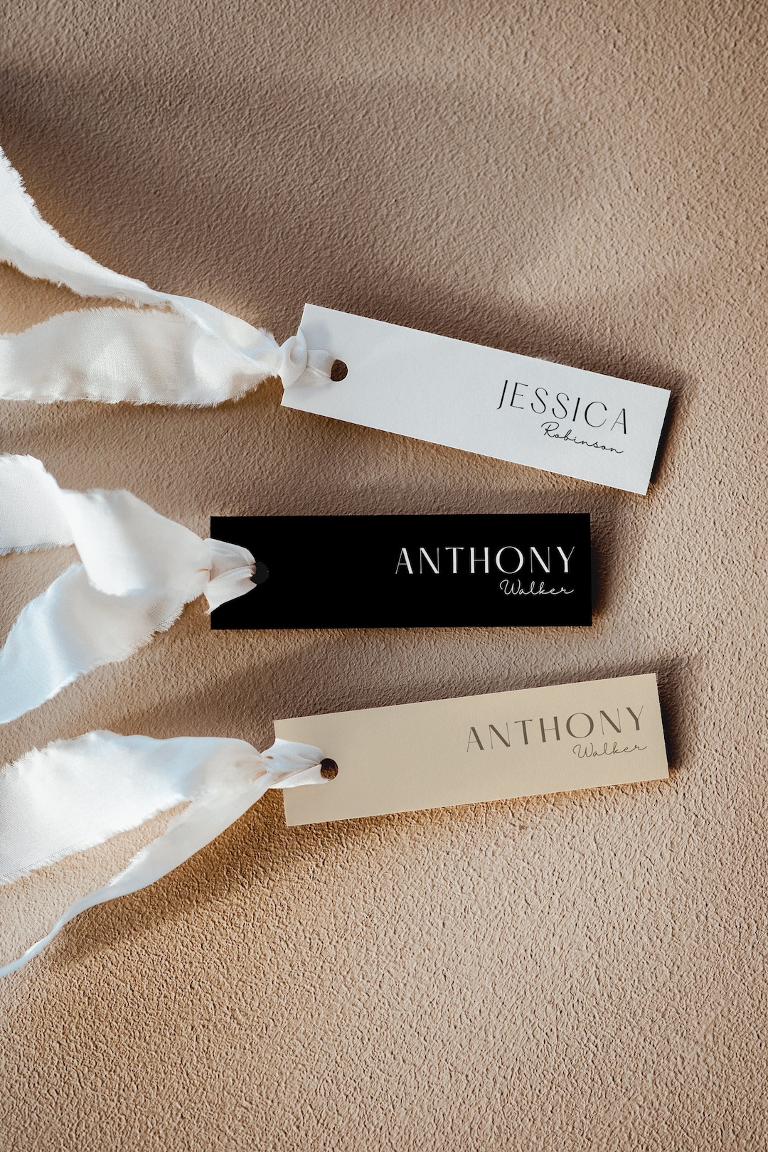 Seating Name Cards Template, Slim Wedding Guest Place Card, Printable ...