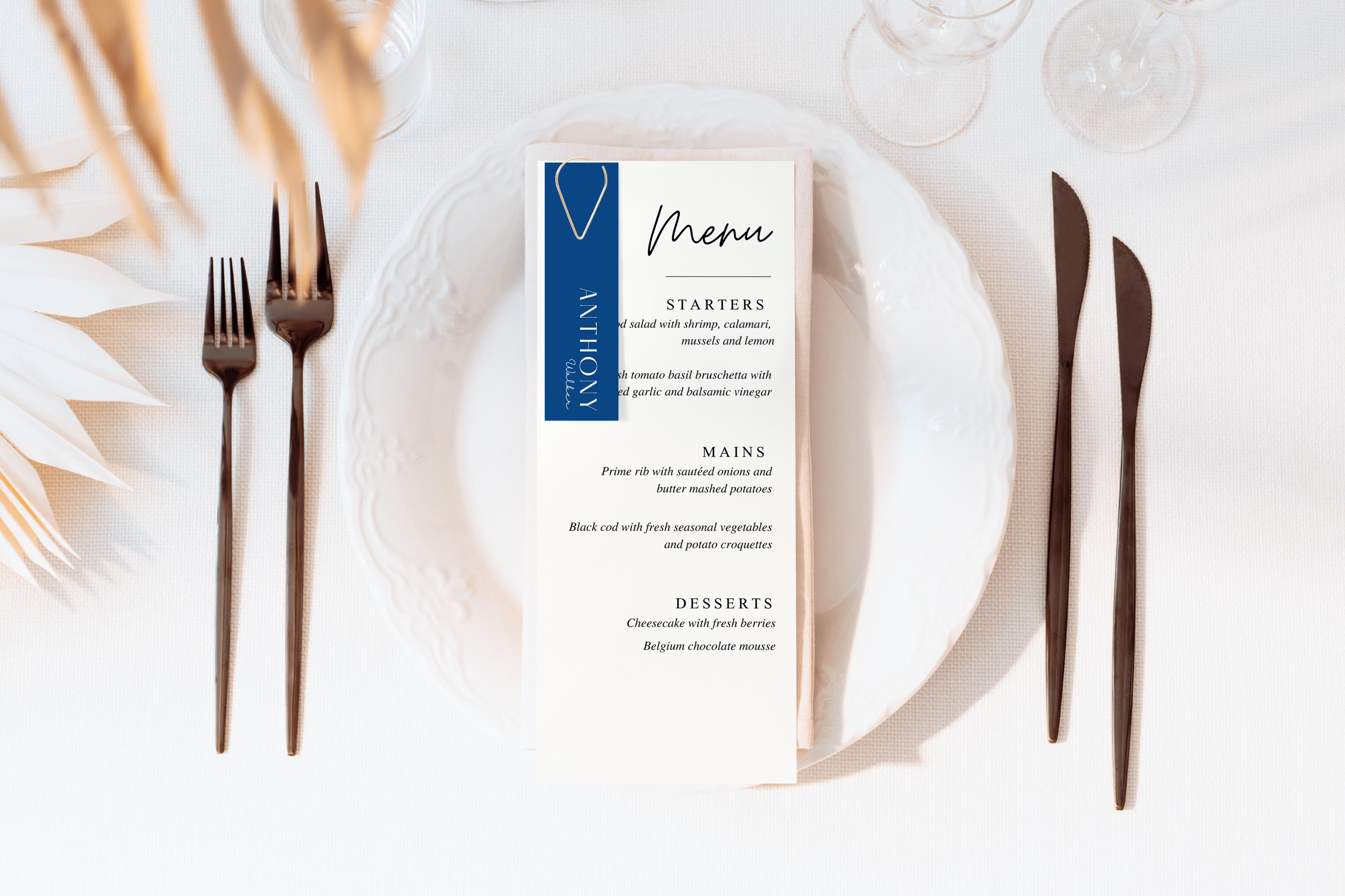 Seating Slim Wedding Place Cards, Blue Babyshower Name Cards, Bachelor ...