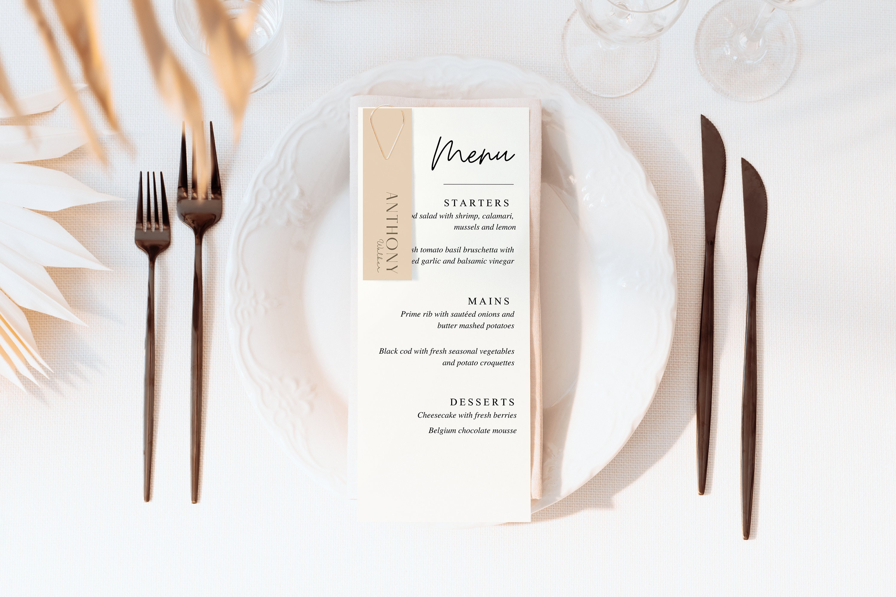 Seating Name Cards Template Slim Wedding Guest Place Card Printable ...