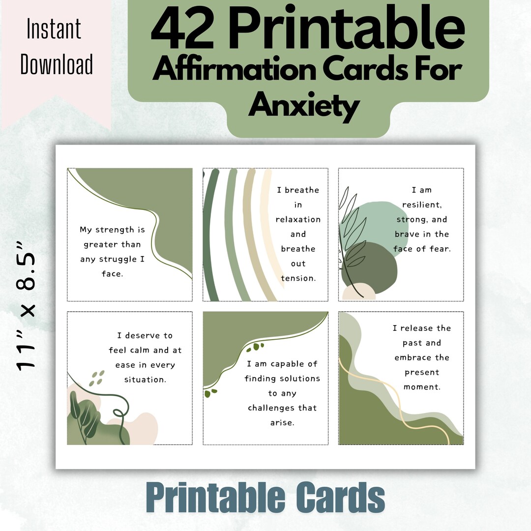Positive Affirmation Card Deck | Vision Board Printable | Cards for ...