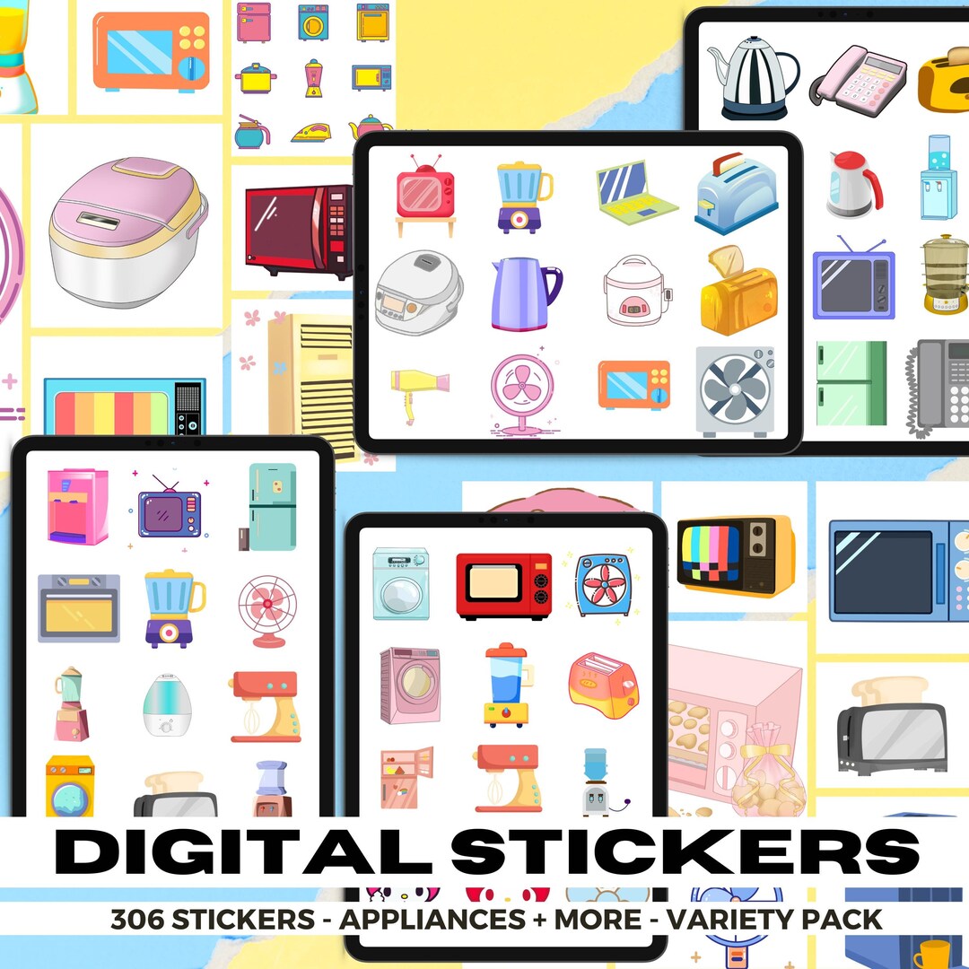 306 Ultimate Appliances Pack Digital Stickers Goodnotes Planner ...