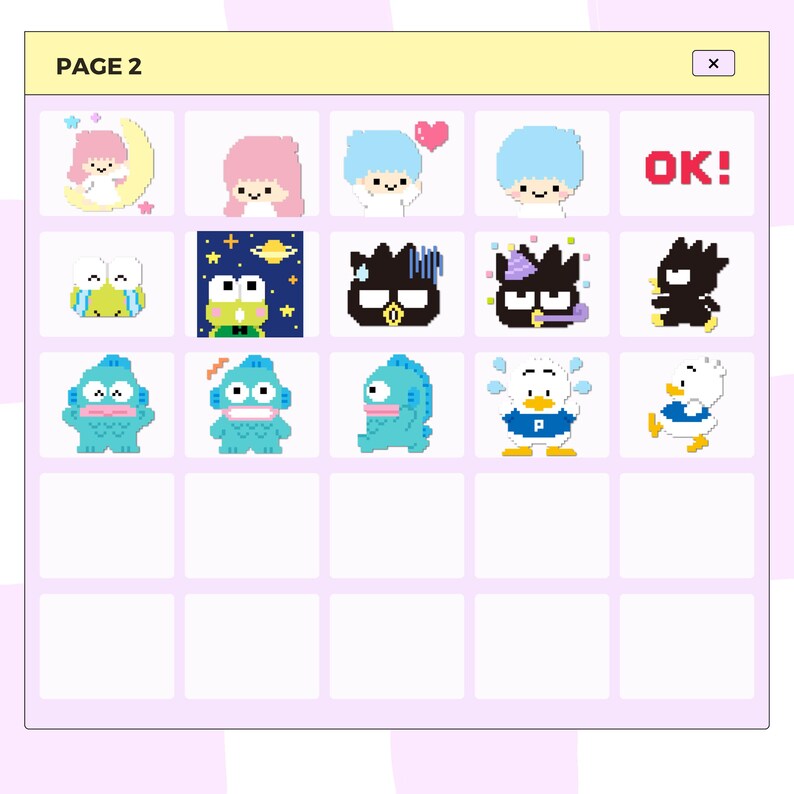 40 Cute Pixelated Characters Digital Stickers Goodnotes Planner ...
