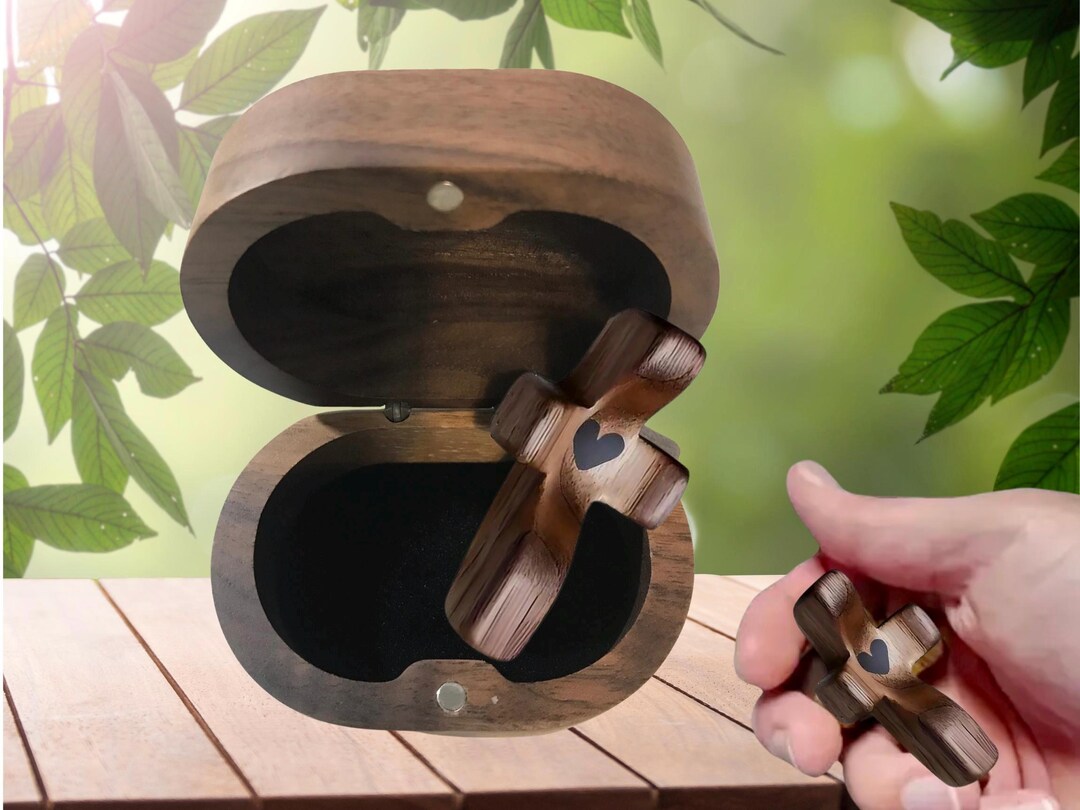 Pocket Cross Comfort Gift, Wooden Cross for Stress Relief ...