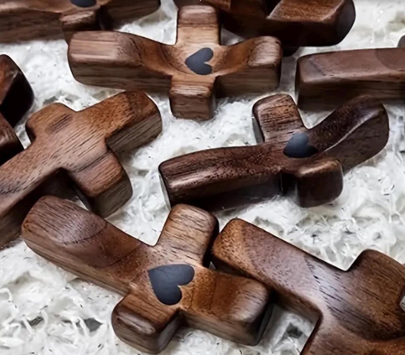 Set of 6 Handmade Wooden Pocket Crosses With Free Your Awesome ...