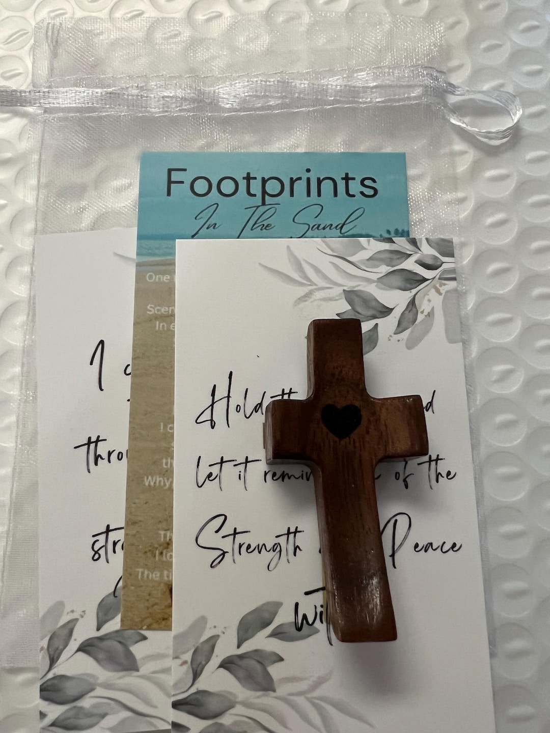 Handheld Wooden Cross Religious Gift for Stress Relief Christian Pocket ...