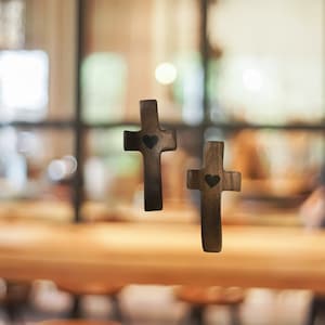 Handheld Wooden Cross Religious Gift for Stress Relief Christian Pocket ...