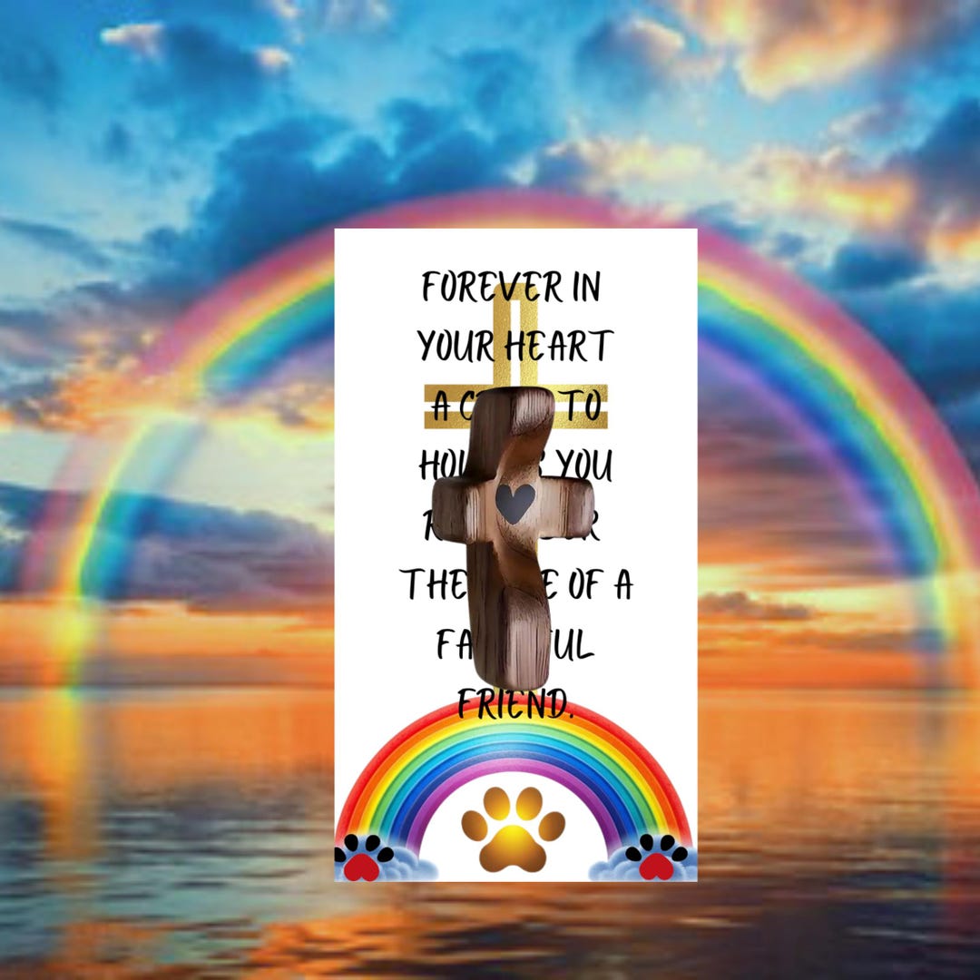 Handmade Wooden Pocket Cross – Pet Memorial Thumb Cross, Small Comfort ...