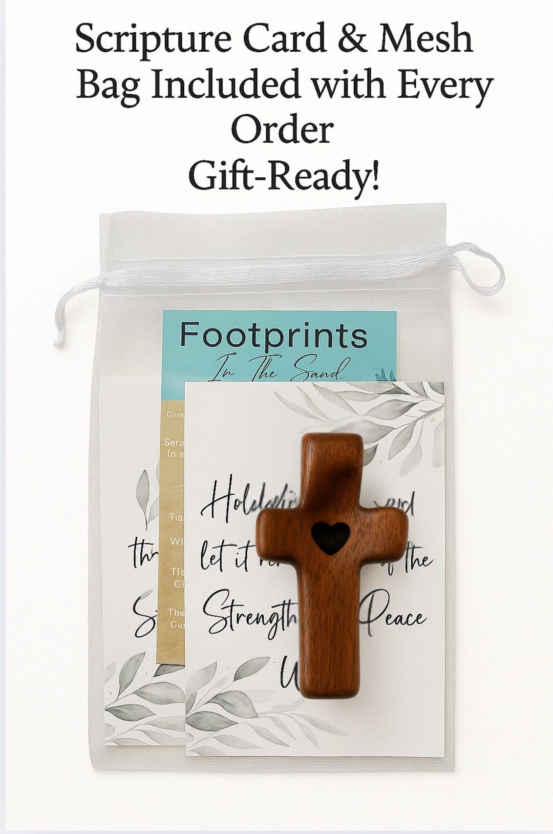 Pocket Prayer Cross for Anxiety, Personalized Wooden Comfort Cross ...