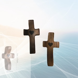 Handheld Wooden Cross Religious Gift for Stress Relief Christian Pocket ...