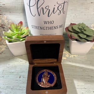 Inspirational Lord's Prayer Coin Christian Keepsake Token Praying Hands ...
