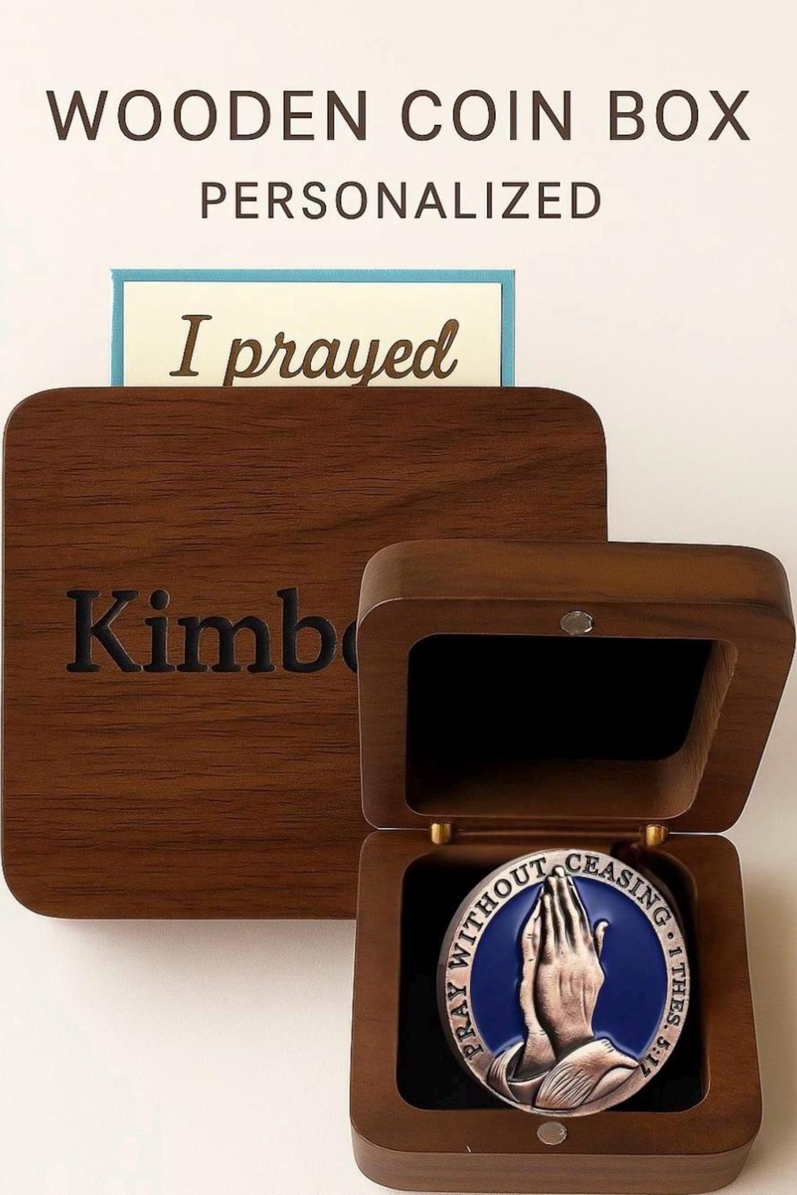 Lord's Prayer Coin With Praying Hands Christian Keepsake Token ...