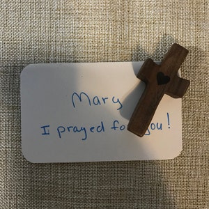 Handheld Wooden Cross Religious Gift for Stress Relief Christian Pocket ...