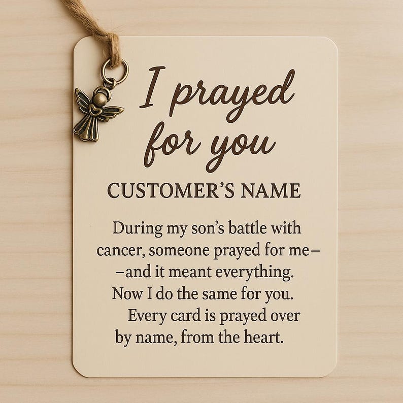 Personalized Prayer Card: Bible Verse, Encouragement Gift - Etsy