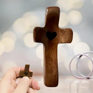 Custom Wooden Cross Necklace Personalized Pocket Cross for ...