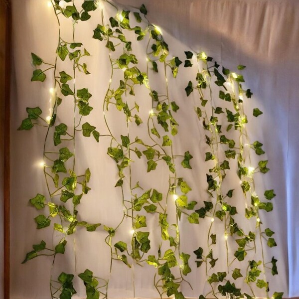 Ivy Fairy Light Wall Decor - Etsy