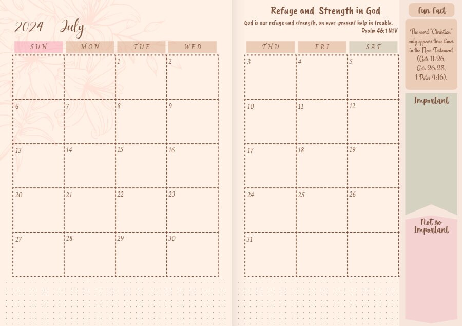 Academic Planner: July 2024-june 2025 - Etsy