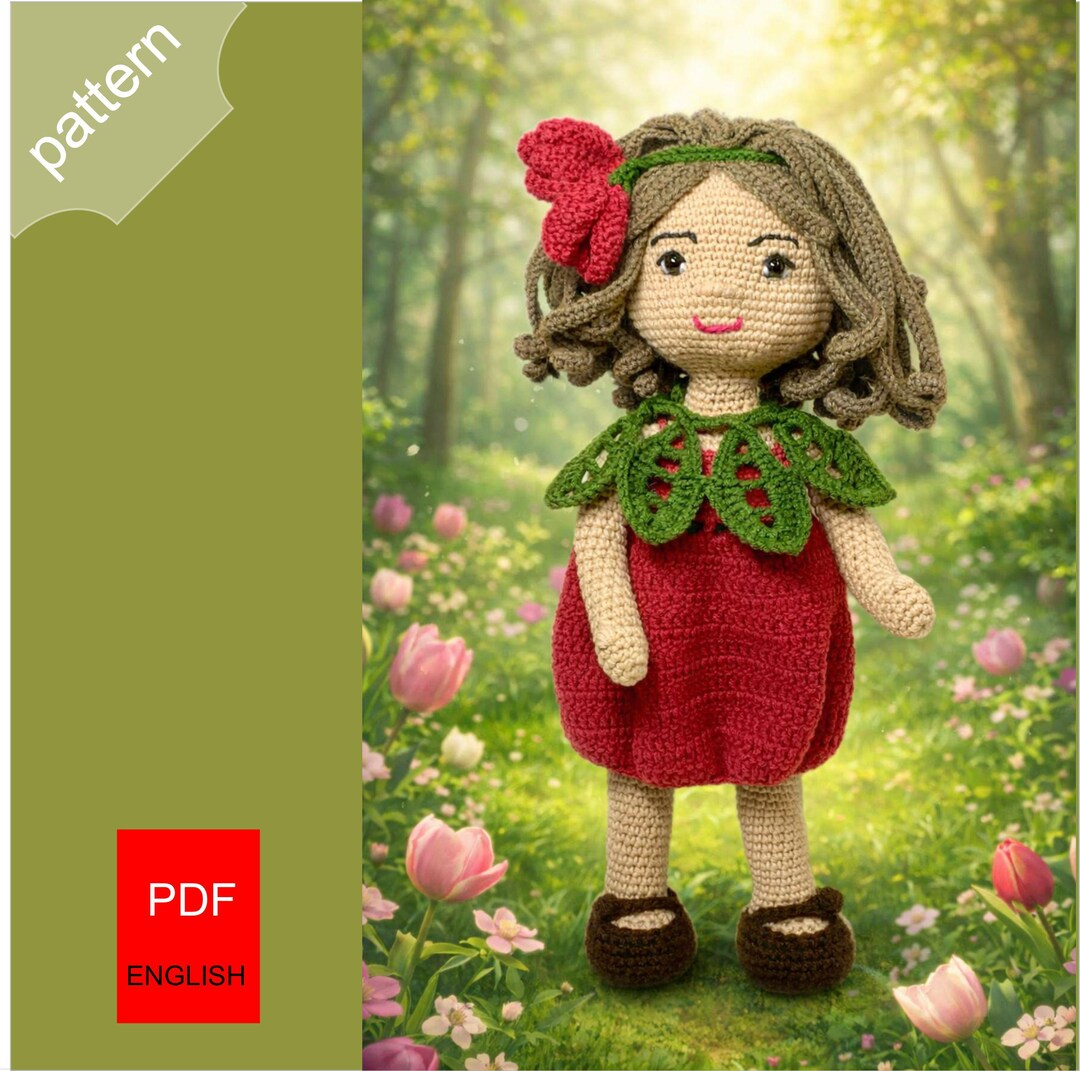 Tulip Nymph Crochet Pattern | Spring Flower Fairy Doll PDF Tutorial - Etsy