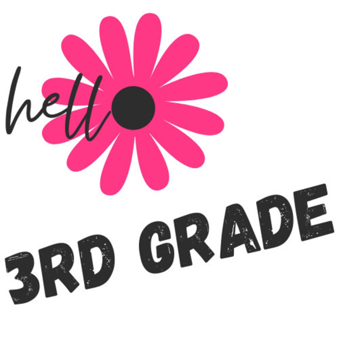 First Day of School Signs (pink Flower - Pre-k Through 6th Grade) - Etsy