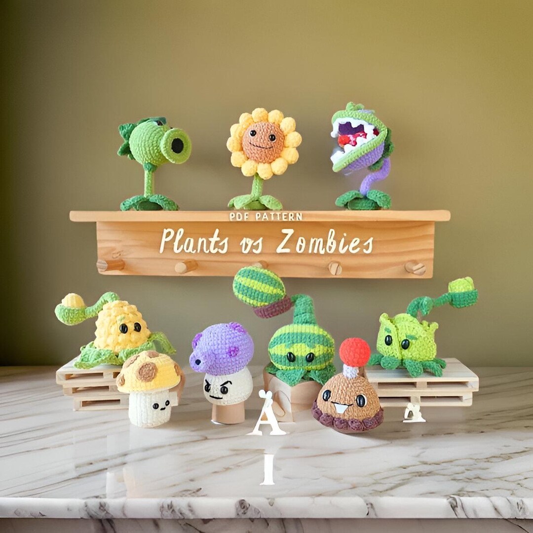 Bundle Plants Vs Zombies Crochet Pattern , Plants Zombies Crochet ...