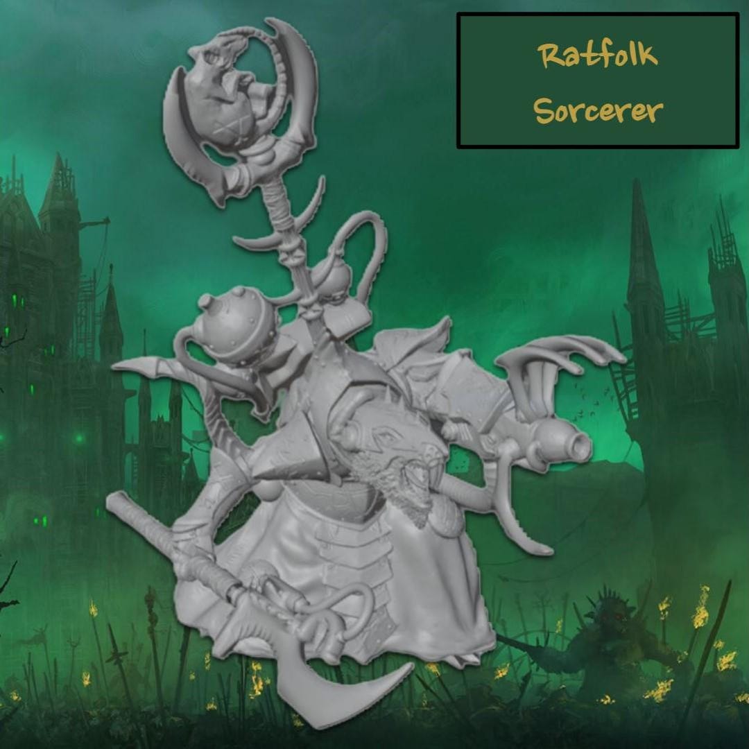Ratfolk Sorcerer - Roleplaying Miniature - Etsy