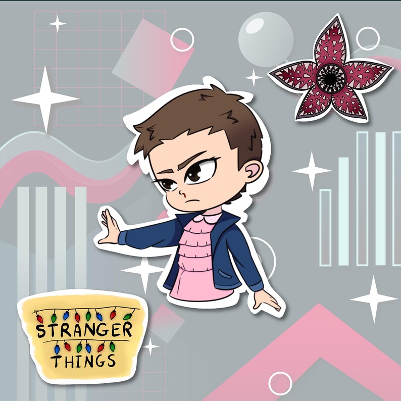 Stranger Things Chibi Sticker Set | Hawkins Crew Fan Art Stickers - Etsy